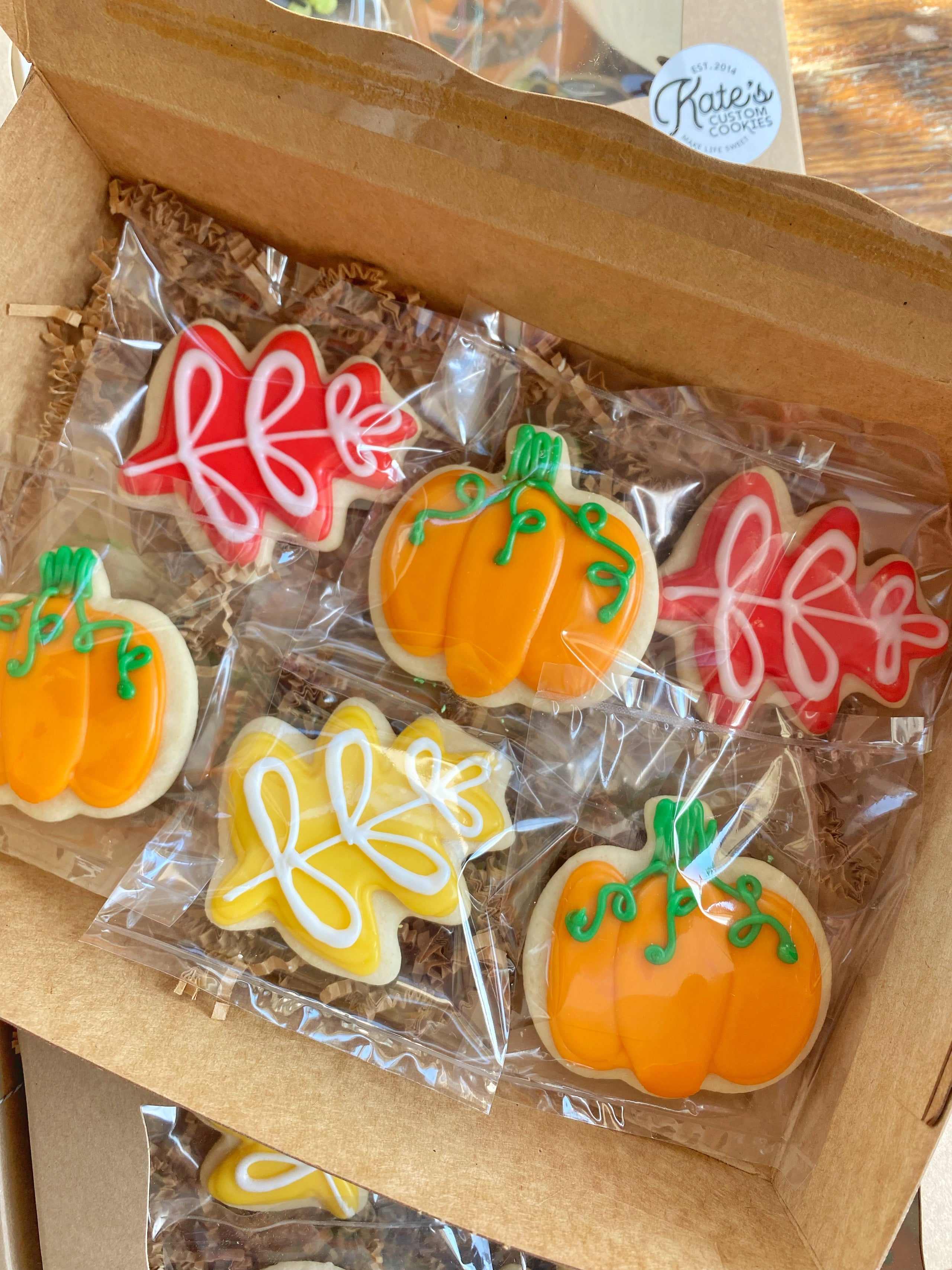 Pumpkins & Leaves | Kate’s Custom Cookies